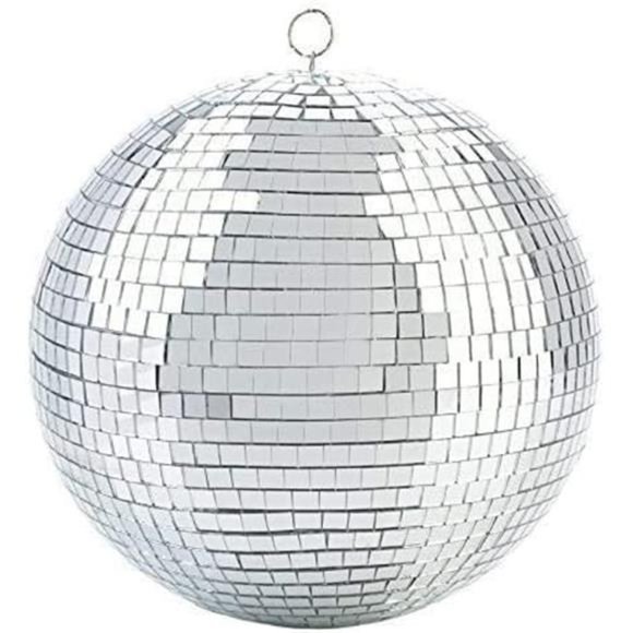 Party Supplies | Mirror Disco Ball 8inch Cool And Fun Silver Hanging ...